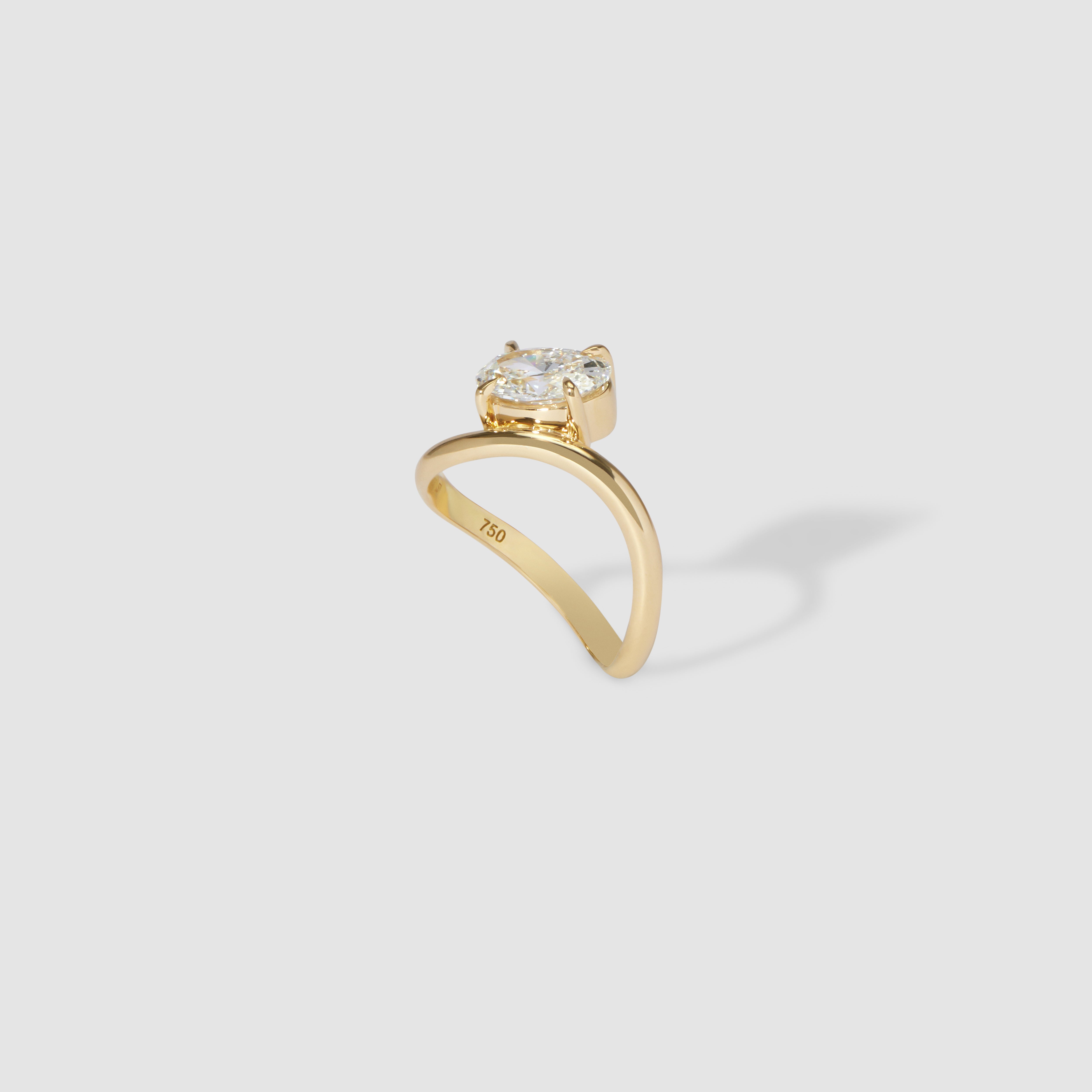 Offset Oval • Oval Diamond Engagement Ring Ready Made – Kate & Kole