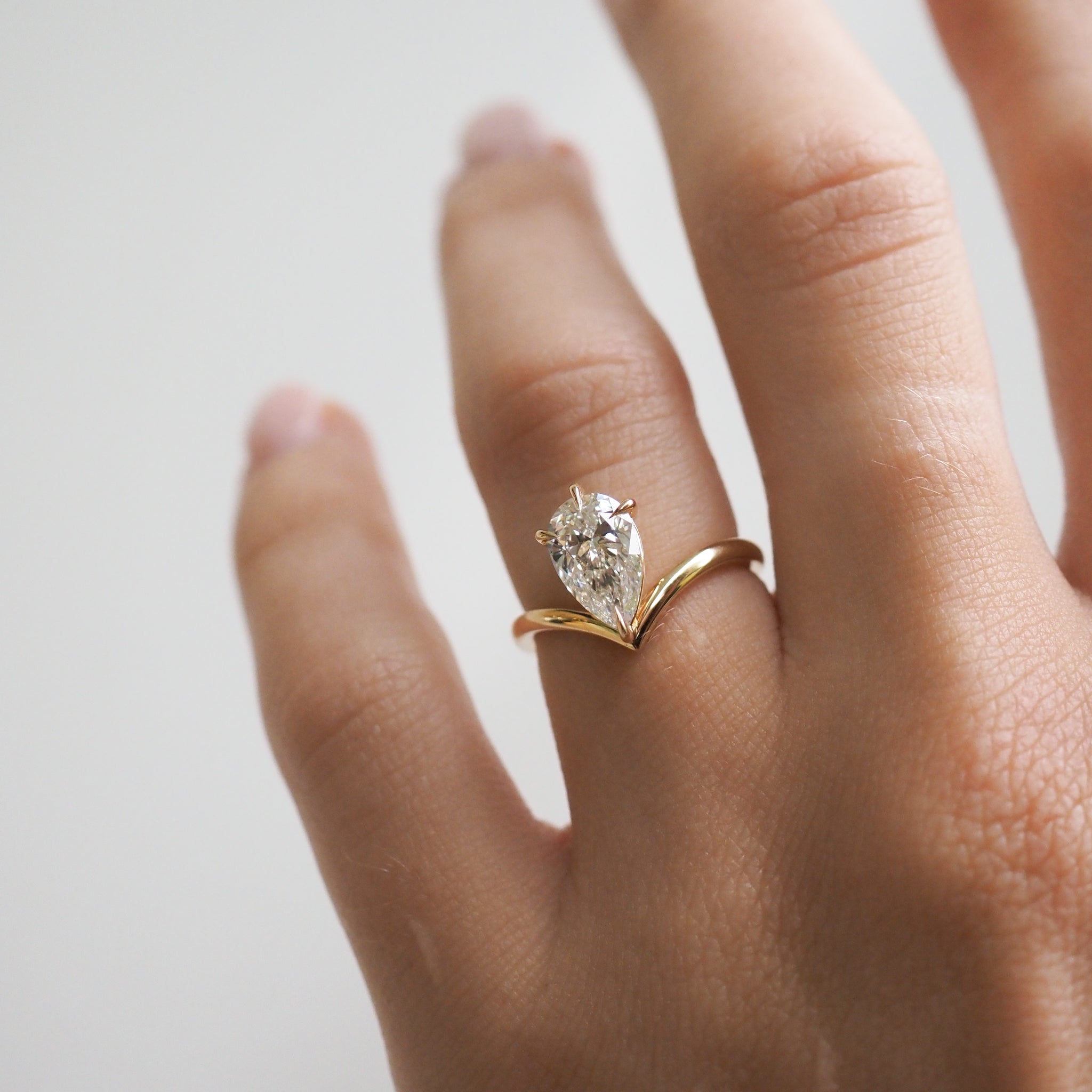 Ara | Pear Lab-Grown Diamond Engagement Ring – Kate & Kole