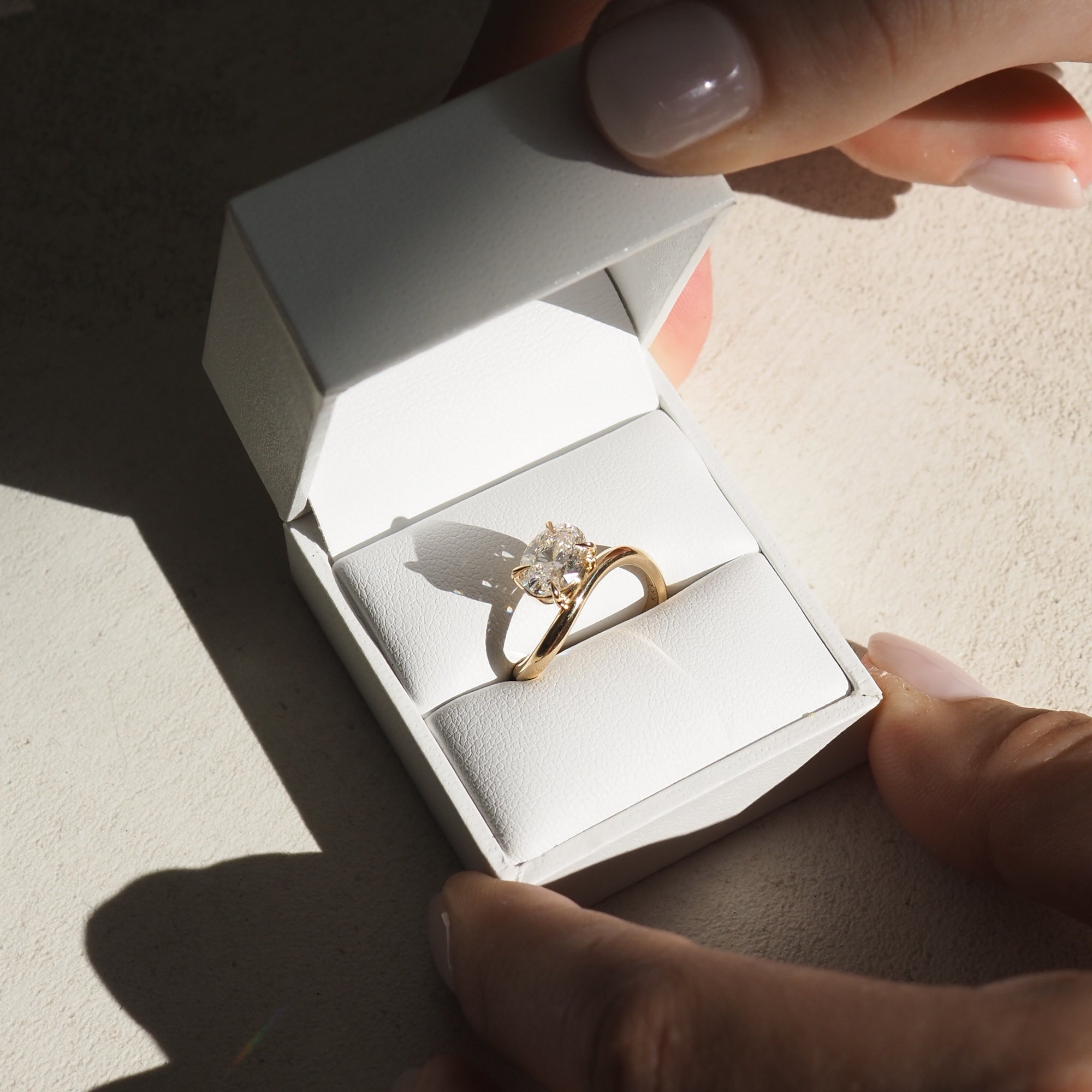 Offset Oval • Oval Diamond Engagement Ring Ready Made – Kate & Kole