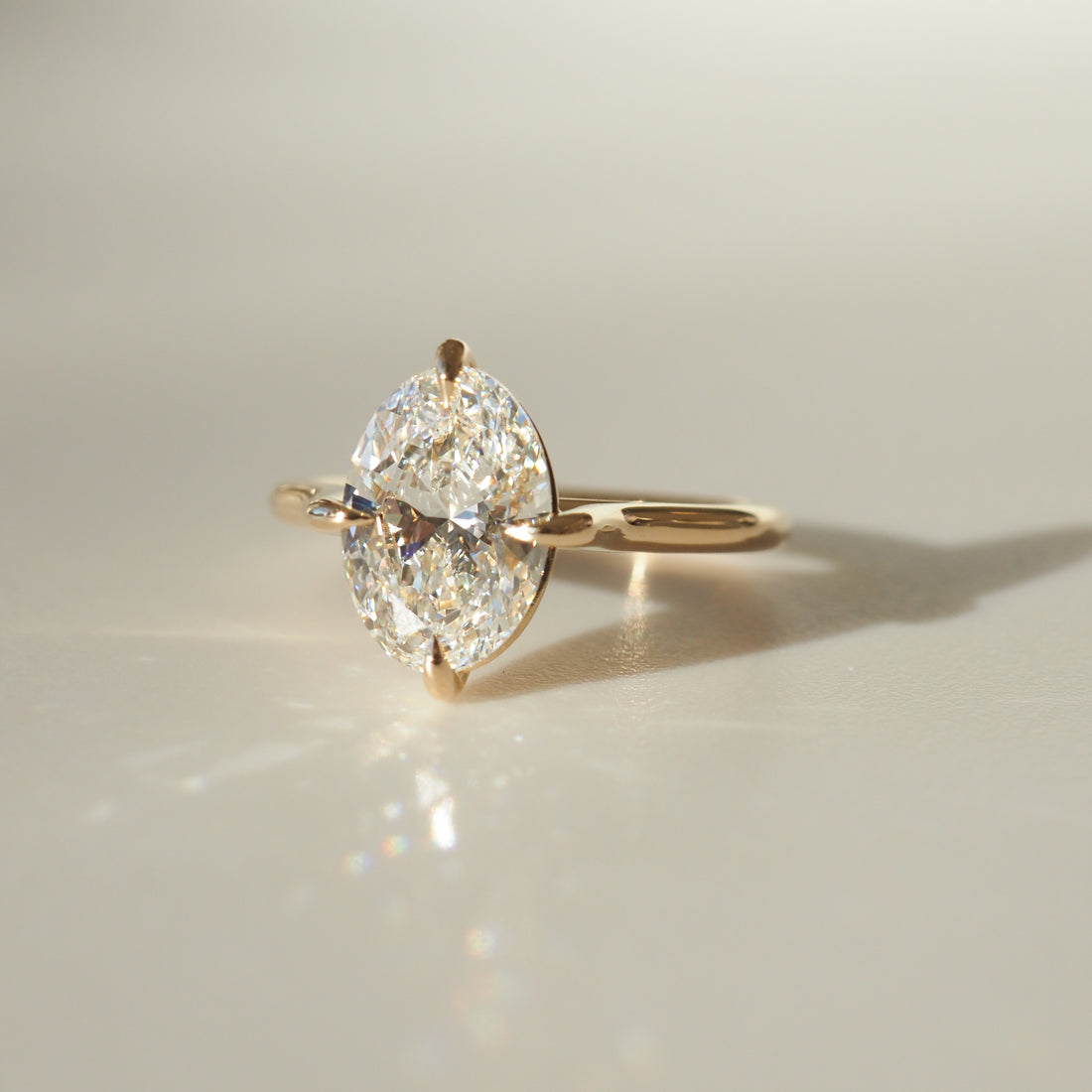 Cara | Oval Solitaire Lab-Grown Diamond Engagement Ring – Kate & Kole