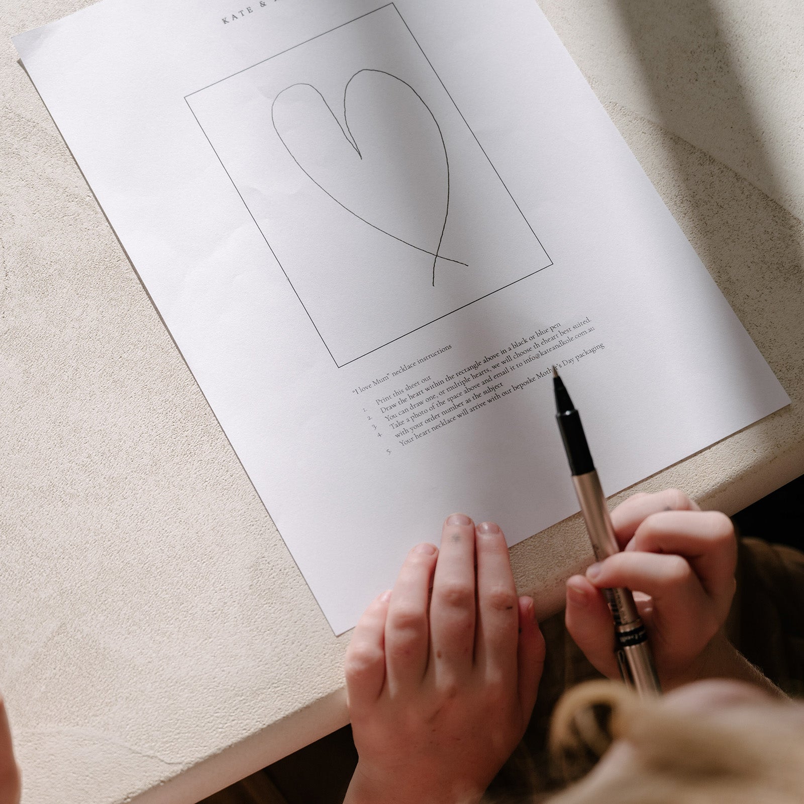 Hand Drawn Heart Necklace | Unique Sliding Charm Necklace – Kate & Kole