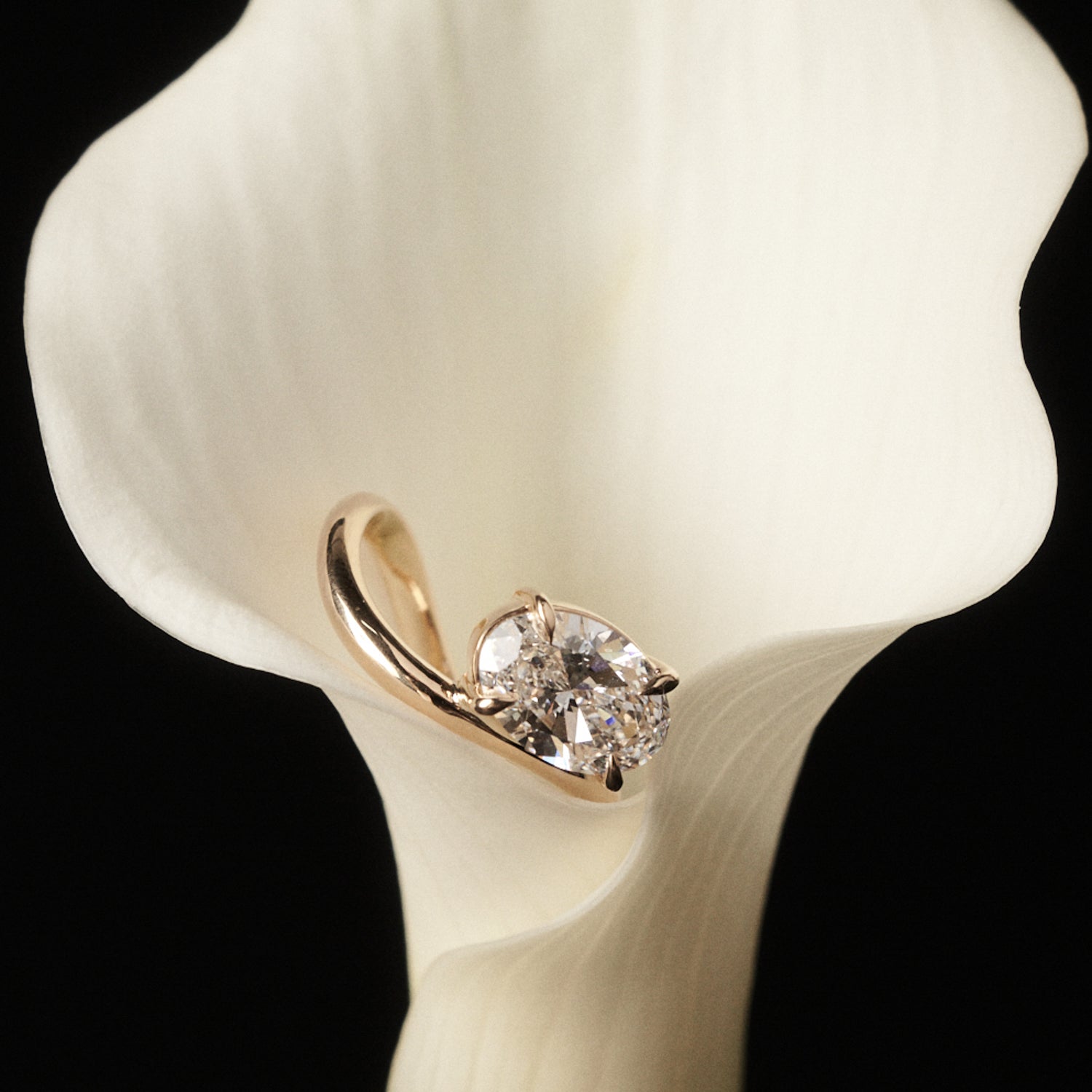 Offset Oval • Oval Diamond Engagement Ring Ready Made – Kate & Kole