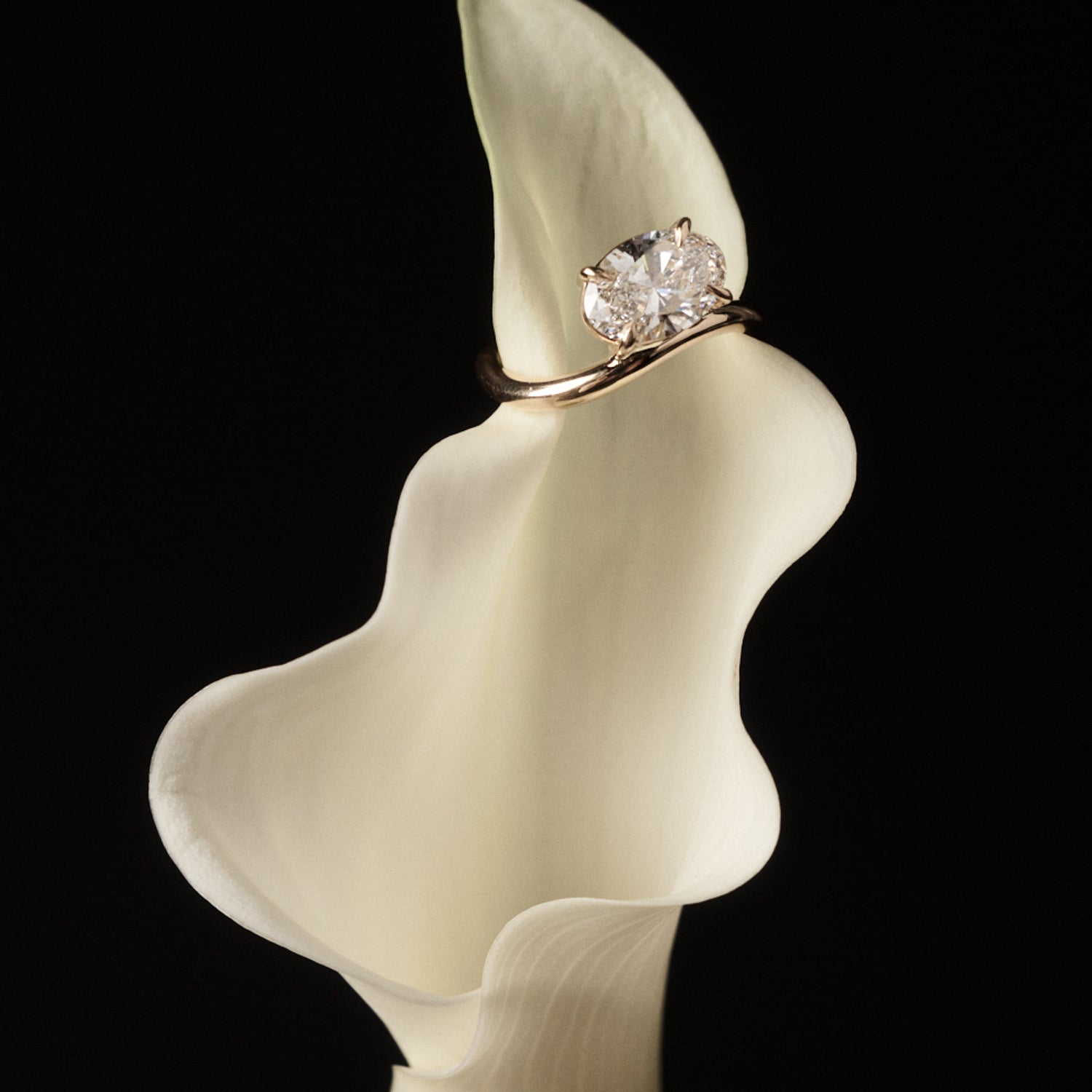 Offset Oval • Oval Diamond Engagement Ring Ready Made – Kate & Kole