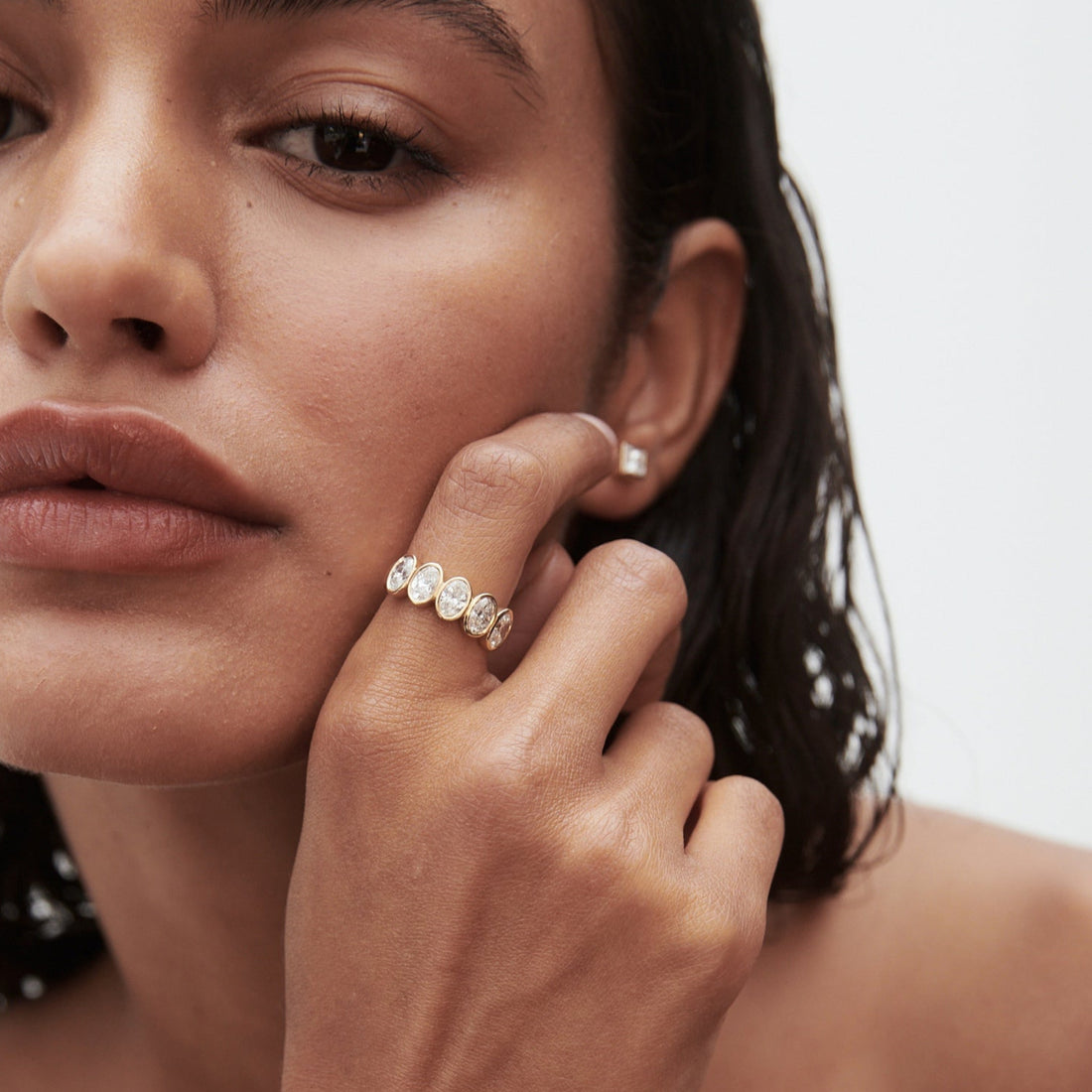 Lola Ring | Oval Bezel Diamond Ring – Kate & Kole