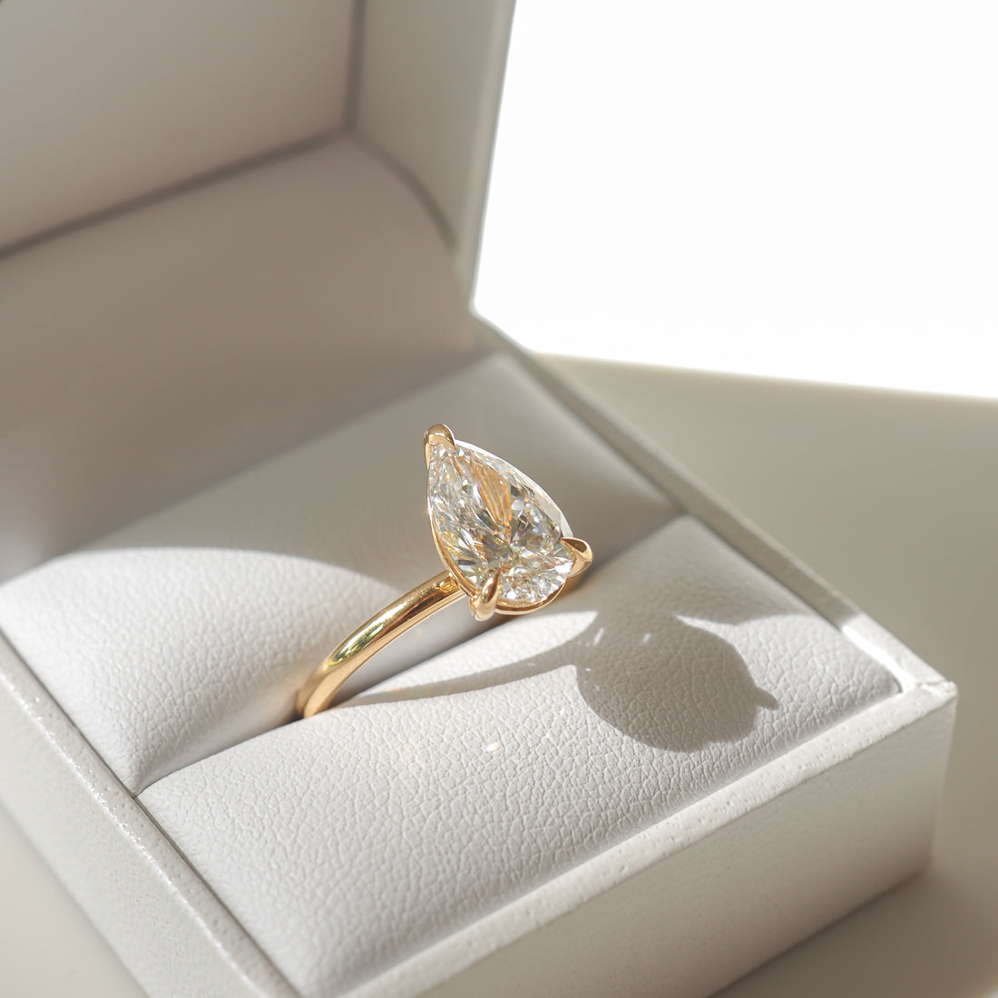 Lyla | Pear Solitaire Lab-Grown Diamond Engagement Ring – Kate & Kole