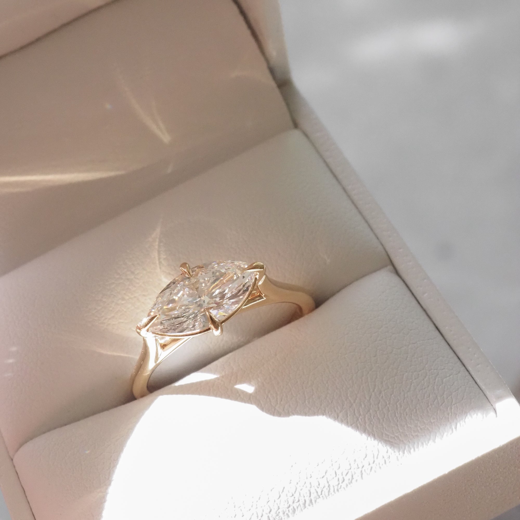 Micah | Marquise Lab-Grown Diamond Engagement Ring – Kate & Kole