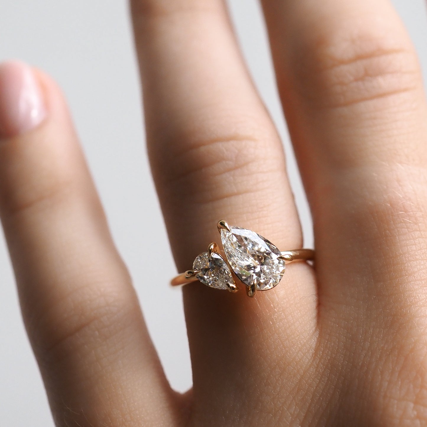 Duet™ | Pear Lab-Grown Diamond Engagement Ring – Kate & Kole