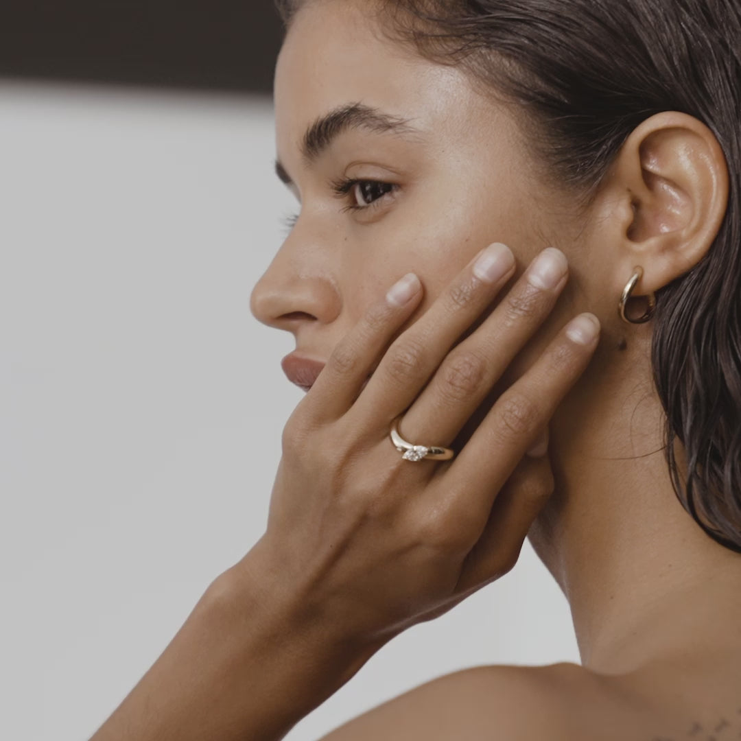 Awa Bold | Tilted Marquise Solitaire Lab-Grown Diamond Engagement Ring – Kate & Kole